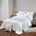 Daisy Bed Runner Queen Size Polka Dots Blue Background Summer Floral ...