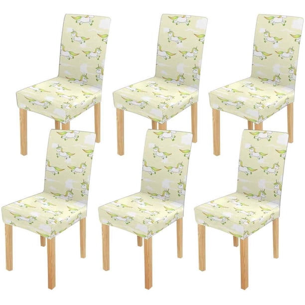 HATIART Cute Running Unicorn Stretch Chair Cover Protector Seat ...