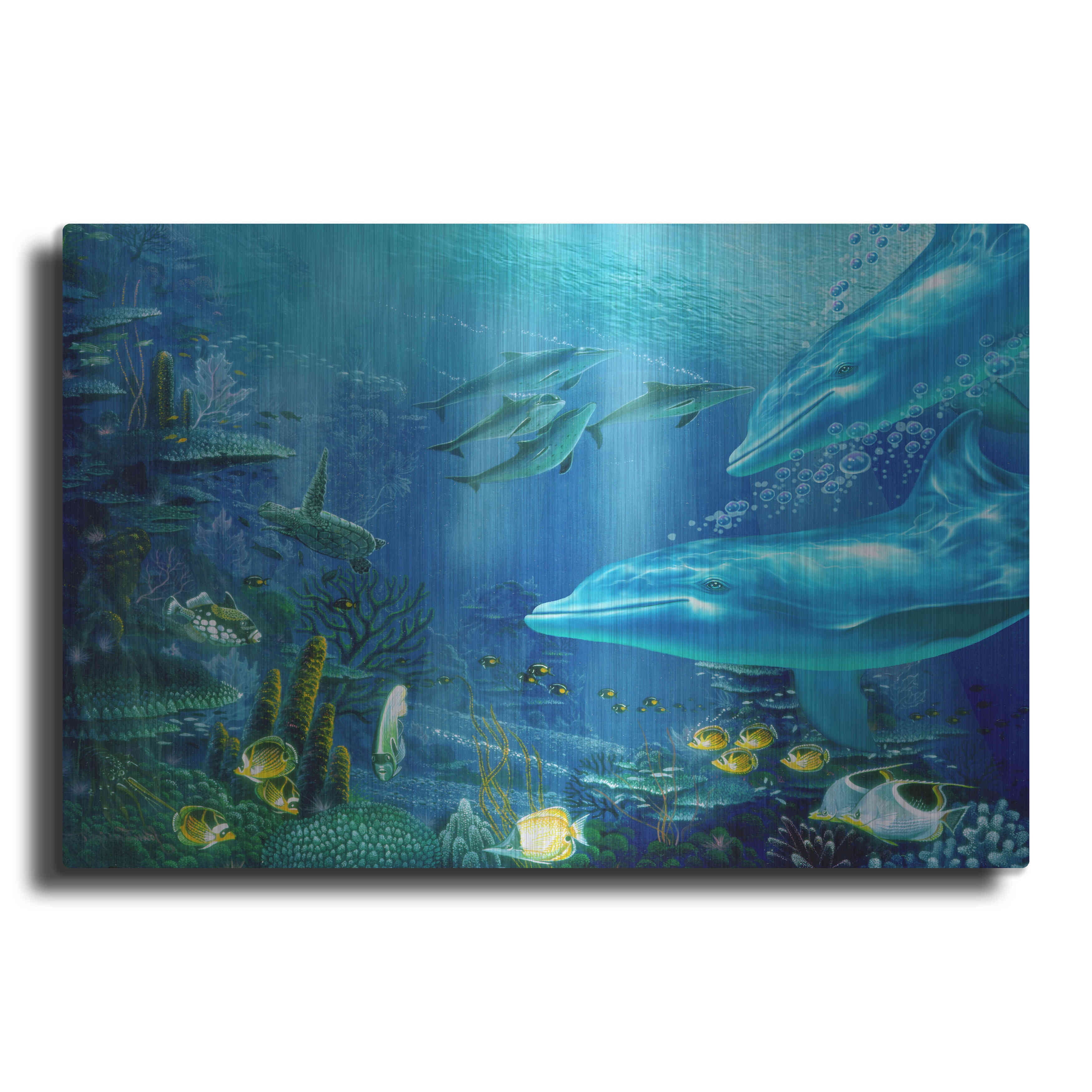 Luxe Metal Art 'Ocean Quest 2' by Enright, Metal Wall Art, 16"x12 ...