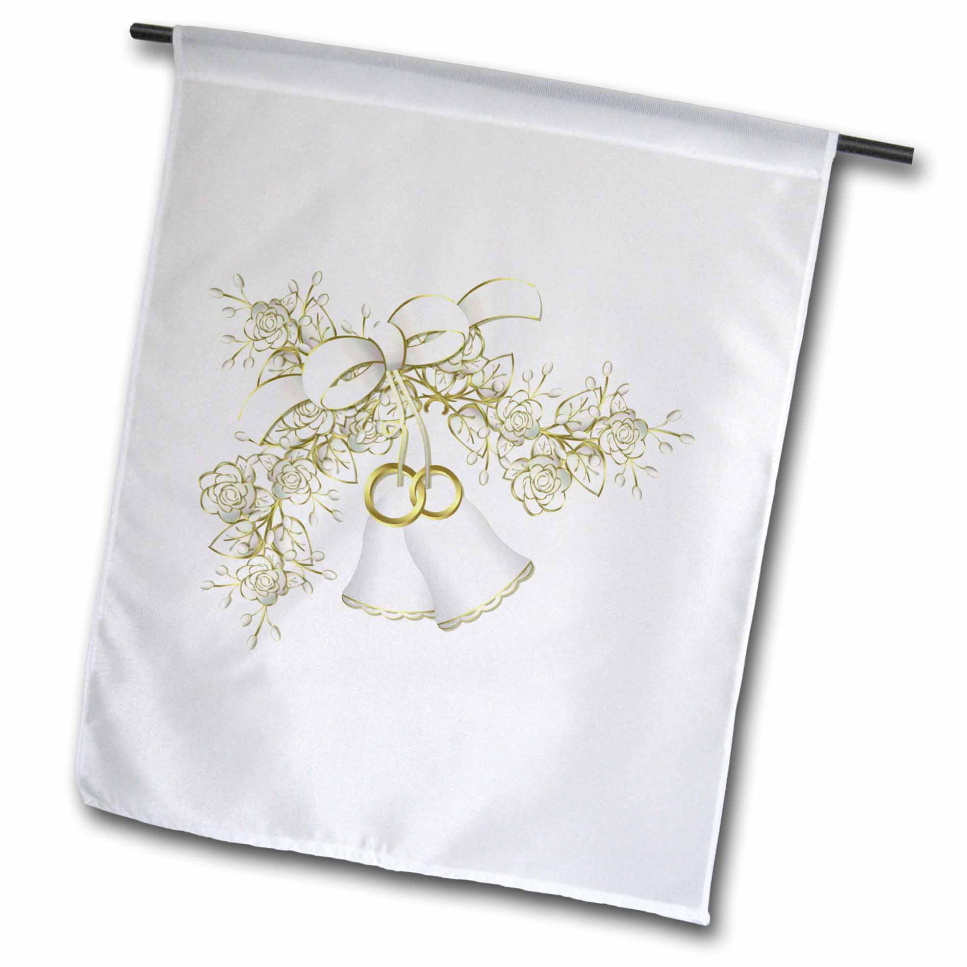 3dRose Wedding Bells and Flowers - Garden Flag, 18 by 27-inch - Walmart.com