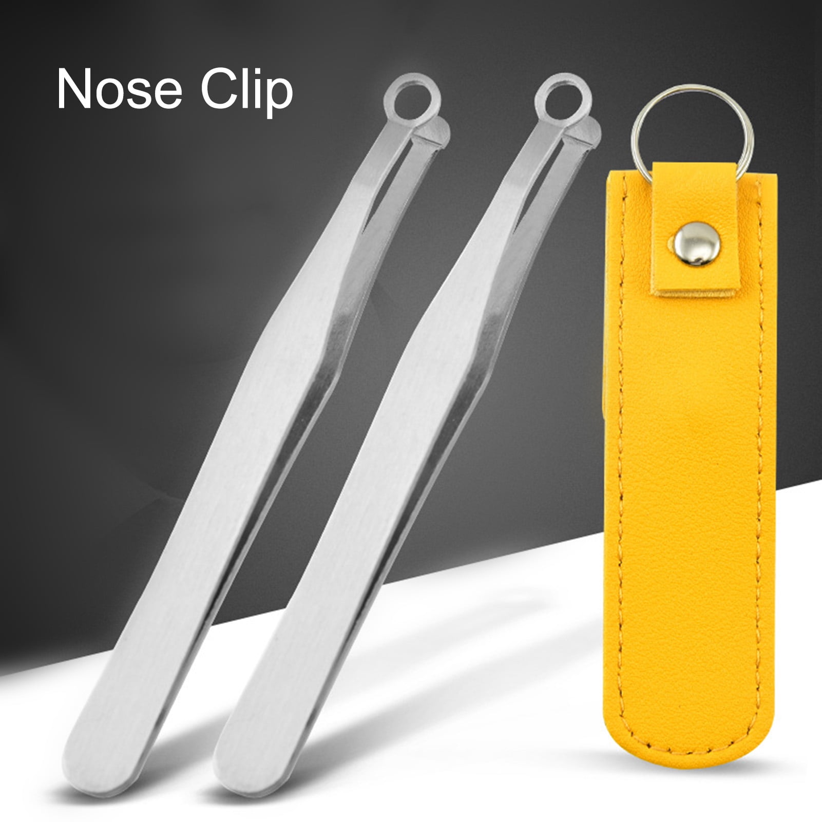 Huawd Nose Trimmer Tweezers Rustproof Universal Stainless Steel Round Tip Hair Removal Tweezers