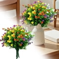 6 Pieces 6 Colors Artificial Bouquet Plastic Wedding Photo Props Home ...