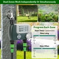 Moclever Sprinkler Timer Digital Programmable Hose Faucet Timer With 2 Outlet Zones Manual