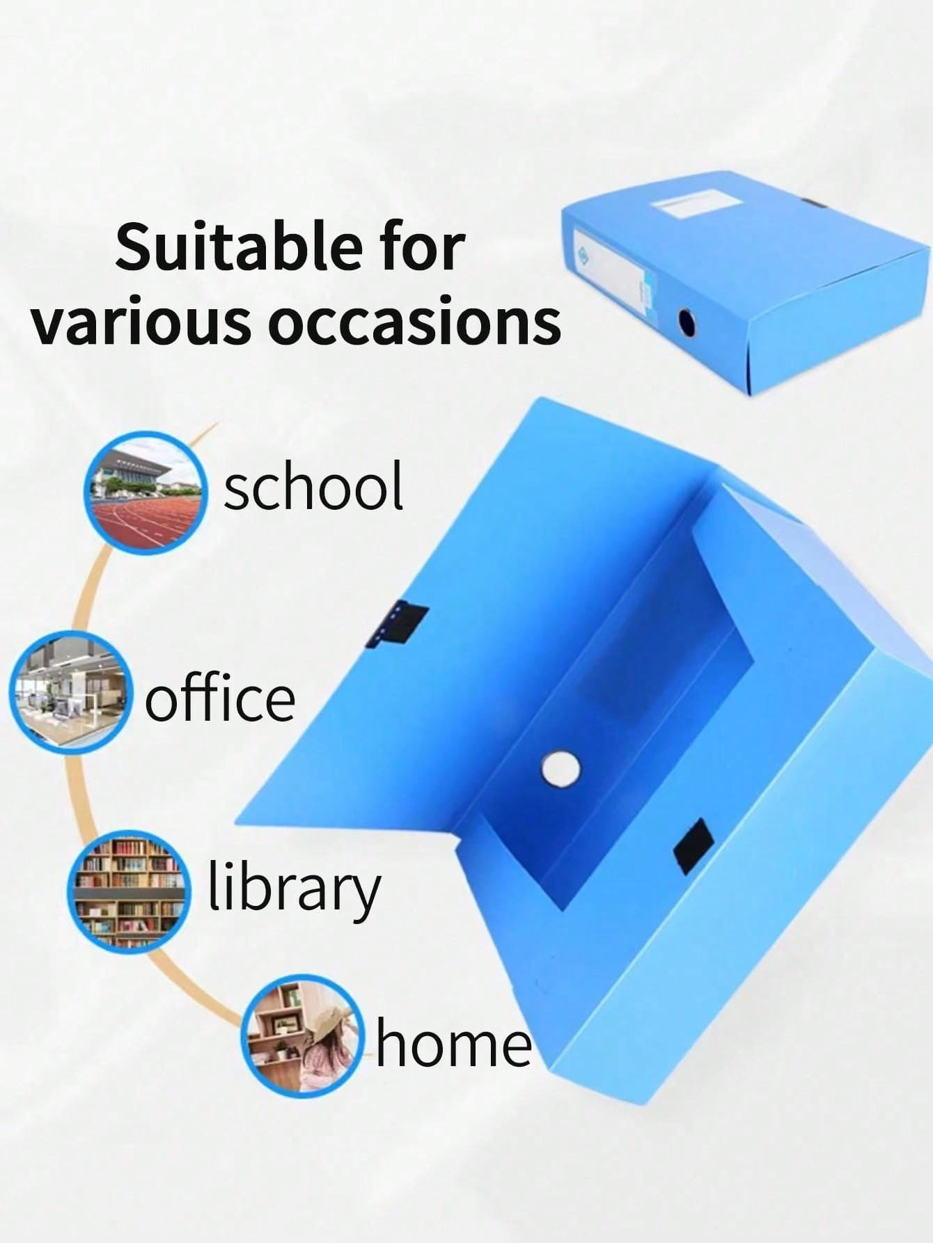 1pc Foldable A4 Document Box/ File Organizer/ Storage Box/ Clipboard ...