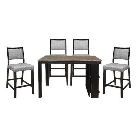 Lexicon Stratus 5-Piece Wood Counter Height Dining Set in Gray and ...