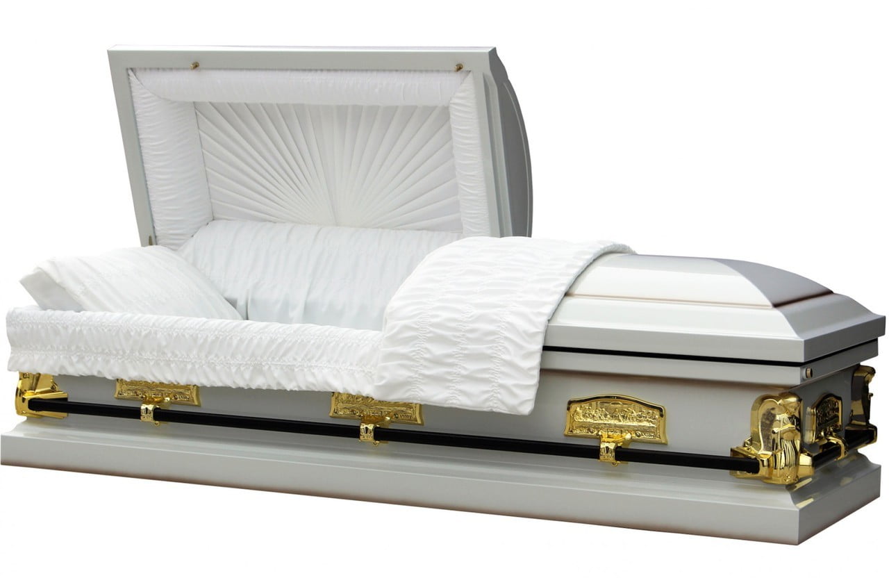 Elegant Last Supper White Interior Funeral Casket Nepal | Ubuy