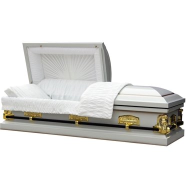 Titan Casket, Cloth Covered Casket (Rounded Top) with Slate Gray ...