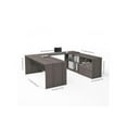 Bestar i3 Plus U Shape Computer Desk in Bark Gray - Walmart.com