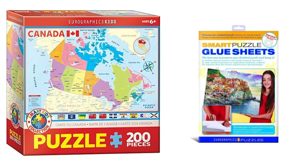Bundle of 2 |EuroGraphics Map of Canada Puzzle (200 Piece) + Smart ...
