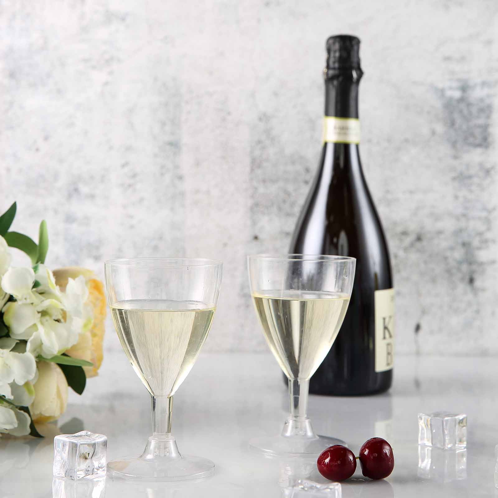 Balsa Circle Clear 12 Pieces 6 Oz Disposable Plastic Wine Glasses Wedding Reception Party