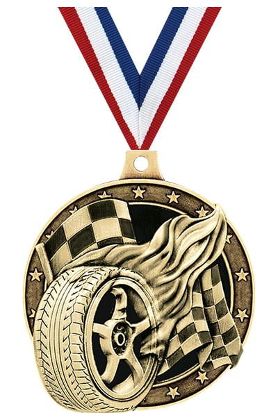 Racing Tire Medals, 2" Gold Diecast Racing Tire Medal Award 50 Pack ...