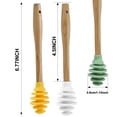 3 Pcs Silicone Honey Dipper Sticks - Spiral Design Non-Drip Honey Spoon ...