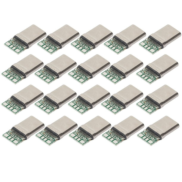 US Type C Male Plug Connector,20pcs Type C Connector Type C Connector ...