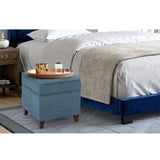 Homebeez Upholstered Tufted Storage Ottoman Footstool,Storage Cube Seat ...