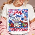 CLOTEX USA Small Town Freedom TShirt, Patriotic 4th of July Shirt ...