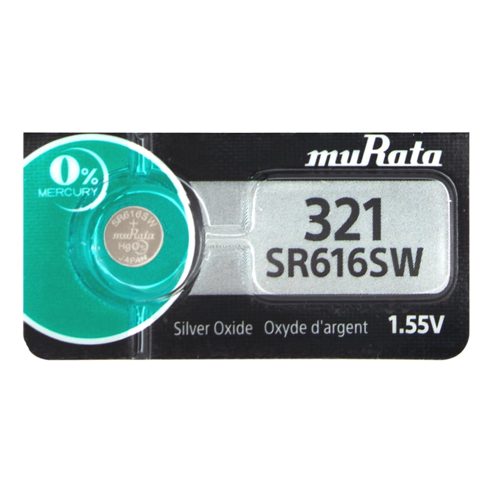 Genuine MURATA 321 SR616SW Silver Oxide Watch Battery 1.55v [1-Pack ...