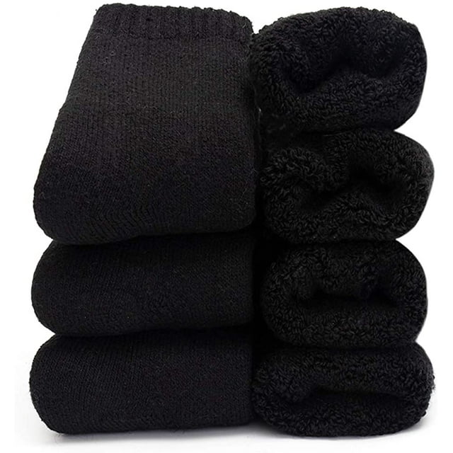 Men's Extra Heavy Thick Wool Boot Crew Socks Warm Winter Soft Casual ...