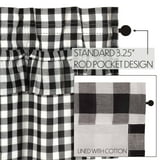 Annie Buffalo Black Check Ruffled Panel Set of 2 84x40 - Walmart.com