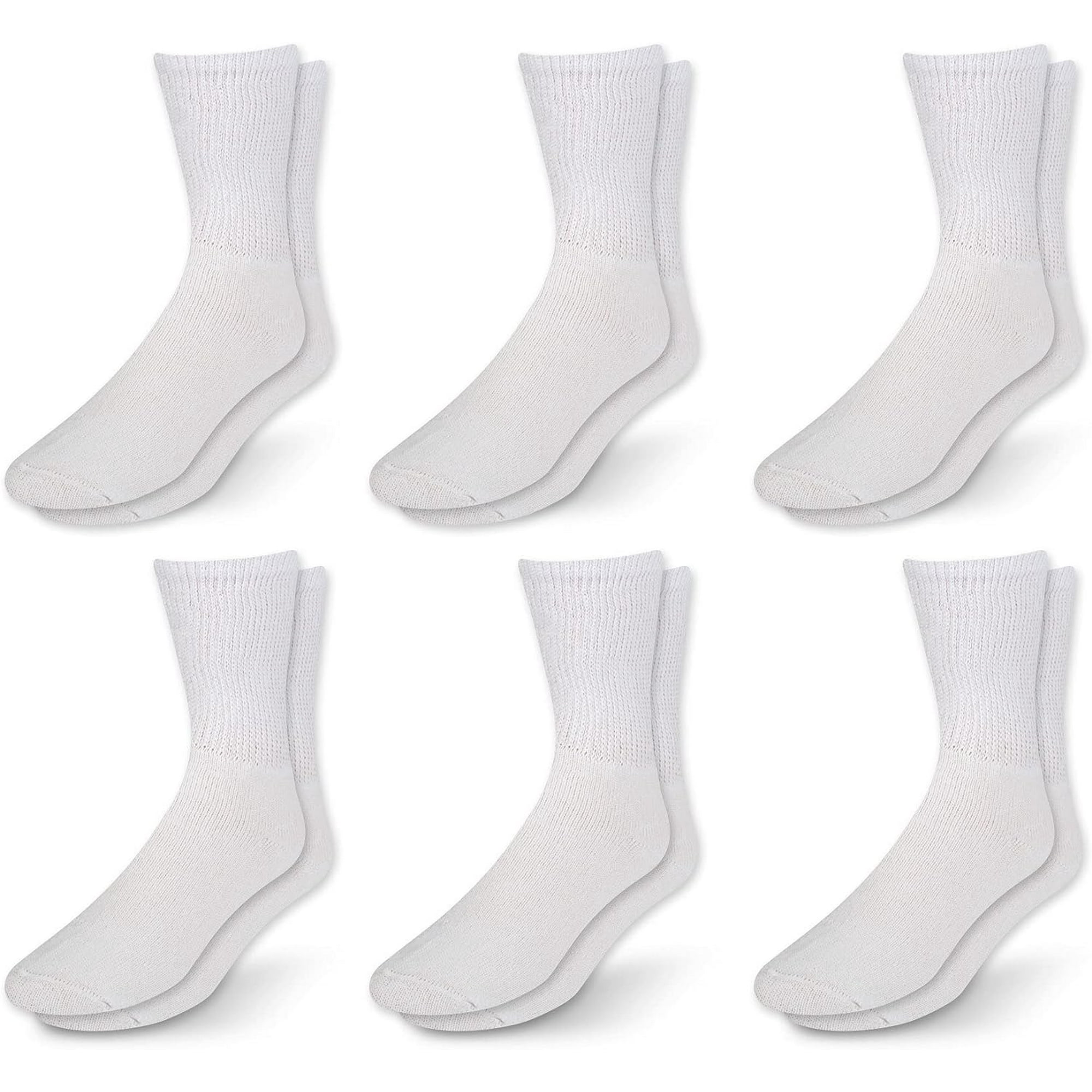 Click here for Oruyrop Mens Diabetic Cotton Crew Socks-Loose Fitt... prices