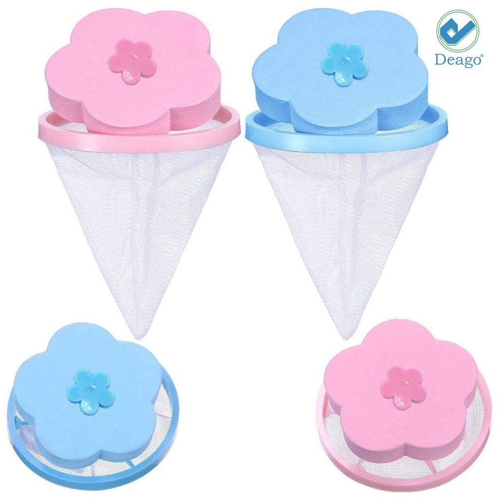 Deago 8 Pack Reusable Washing Machine Lint Catcher Household Lint Mesh ...