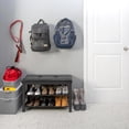 Storage Bench, Shoe Rack, Ottoman, Tufted, Padded Seating for Entryway ...