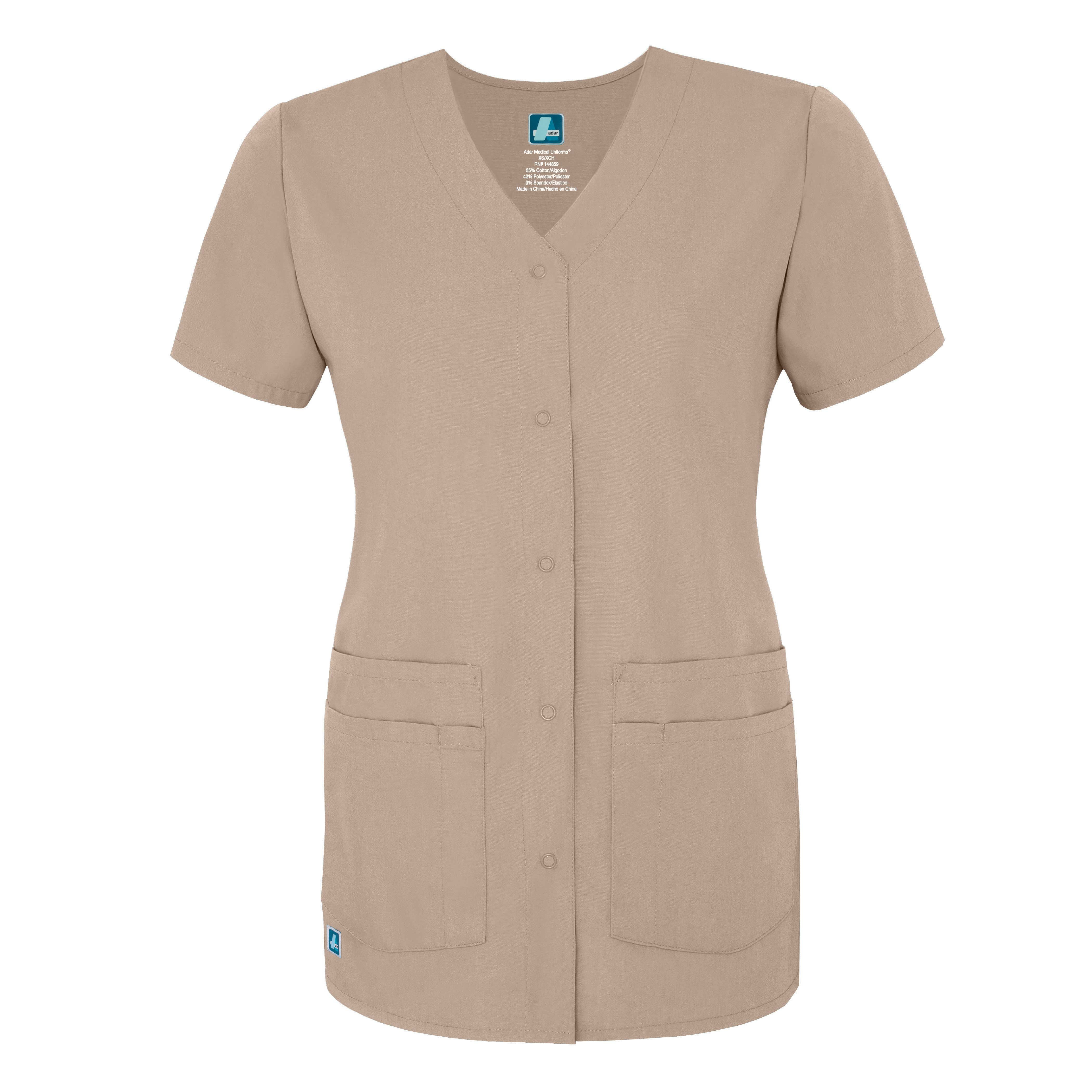 Adar - Adar Universal Scrubs For Women - Snap Front Scrub Top - Walmart ...