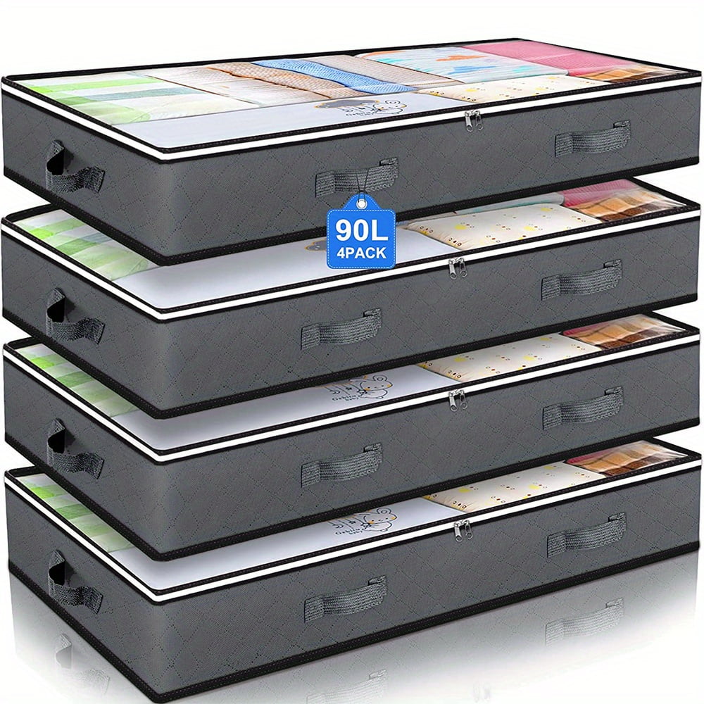 Click here for Grm 2/4/6pcs 90l Under Bed Storage Containers  Toy... prices