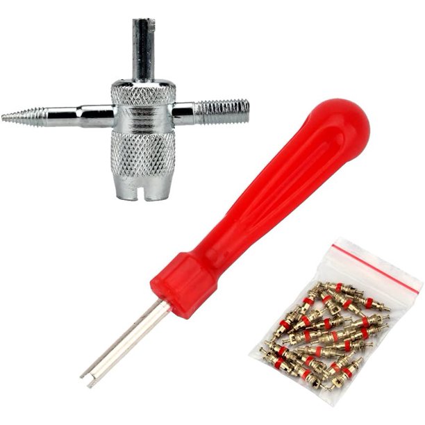 4 in 1 Tire Repair Tool and Single Head Valve Core Remover Tool with ...