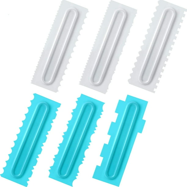 Cake Scraper Set, Plastic Cake Smoother Tool Baking Scraper Cake ...