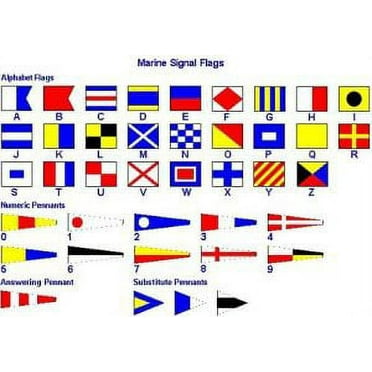 Set of 40 International Maritime Nautical Marine Signal Code Flags ...
