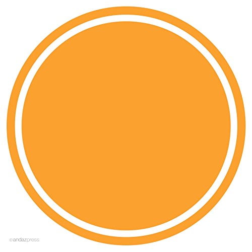 Orange Solid Color Circle Gift Labels, 40-Pack - Walmart.com