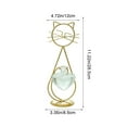cpengpj Cat Shaped Hydroponic Flower Vase Iron Gold Black Home Decor ...