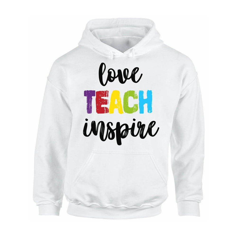 Awkward Styles Back To School Teacher Hoodie Love Teach Inspire