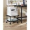 Heavy-Duty Printer Stand with Locking Wheels, 2-Tier Industrial Mobile ...