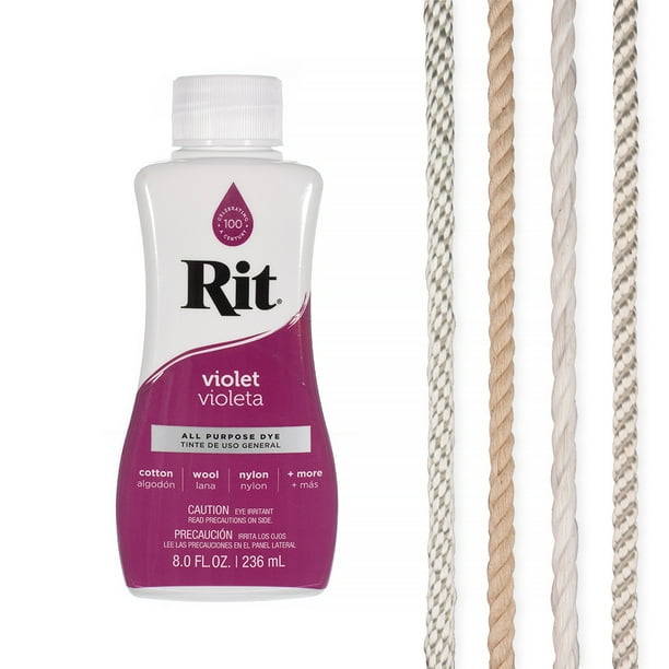 Rit Dye Liquid Sampler Kit- Wide Selection of Colors and Rope Samples ...