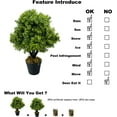 Poetree Artificial 24" Small Boxwood Tree, Faux Potted Topiary Plant ...