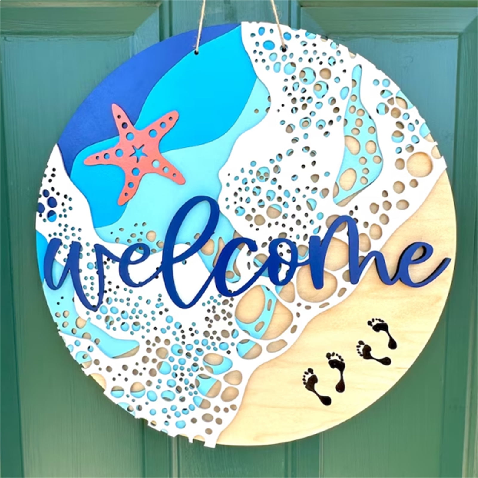 Wooden Welcome Sign Hanging Wall Welcome Sign Board for Beach Boat ...