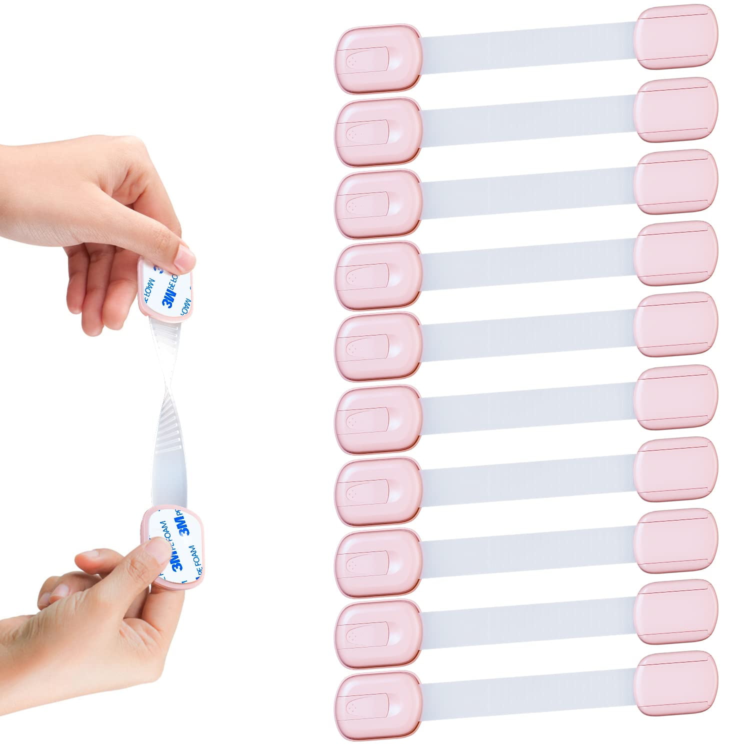 Baby Proof Cabinet Lock & Straps Latches Child Drawer Latches with 3M ...