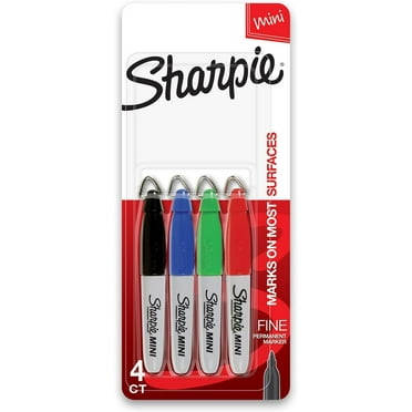 Sharpie Mini Permanent Markers, Fine Point, Assorted Colors, 4 Count ...