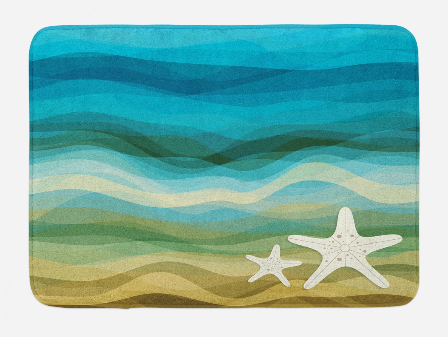 Abstract Bath Mat, Abstract Design Modern Illustration of Waves ...