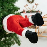 Northlight Animated and Musical Santa's Kicking Legs Christmas Village ...