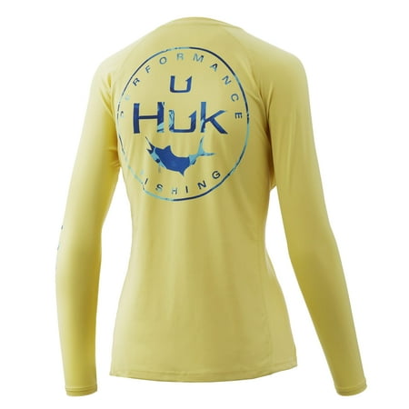 HUK Women's Standard Pursuit Long Sleeve Performance Shirt + Sun ...