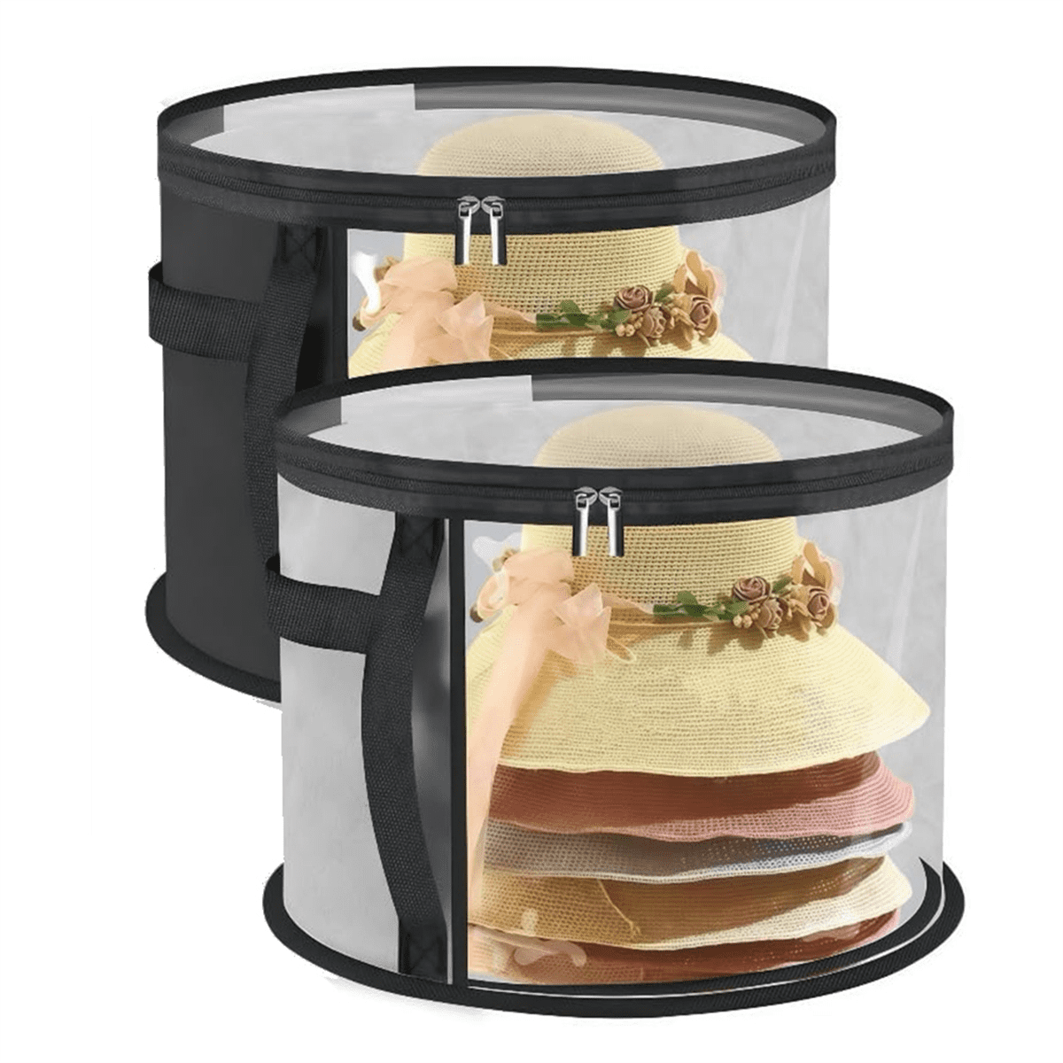 Click here for Unbranded 2 Pcs Hat Box with Handle And Zipper Hat... prices