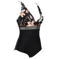Beranmey Womens Floral Print One Piece Swimsuit With Mesh Detailing