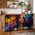 African American Cabinet Curtains for Kitchen 28"W x 51"L, Colorful ...