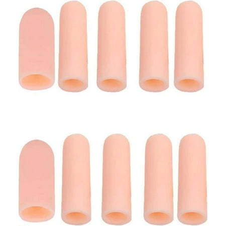 Gel Finger Cots 10 Pieces Gel Finger Cots Finger Protector Support ...
