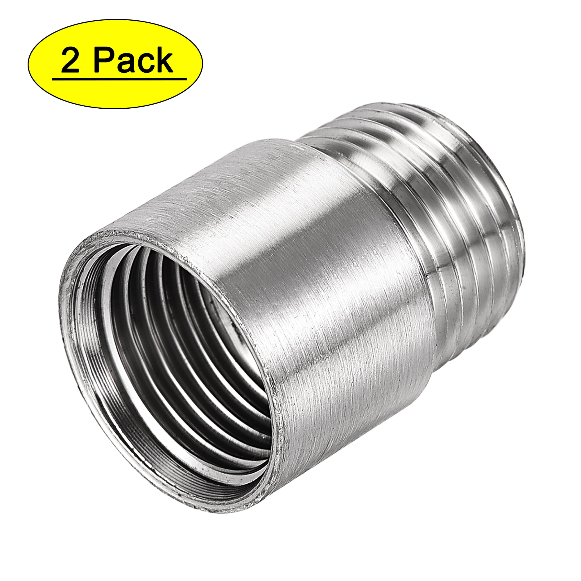 Uxcell 1/2PT Male to 1/2PT Female Extension 30mm Length Stainless Steel ...