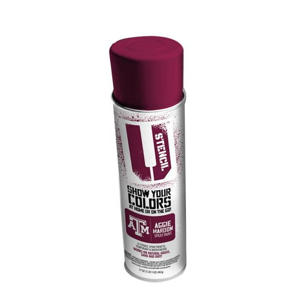 U-Stencil 1682178 17 oz NCAA Matte Spray Paint, Aggie Maroon - Pack of ...