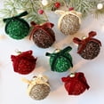 Bow-Shaped Christmas Ball Decorations Adorned With Colorful Sequins—12 ...