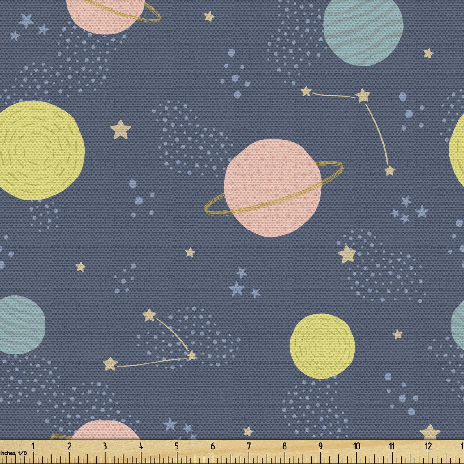 Outer Space Sofa Upholstery Fabric by the Yard, Celestial Themed ...